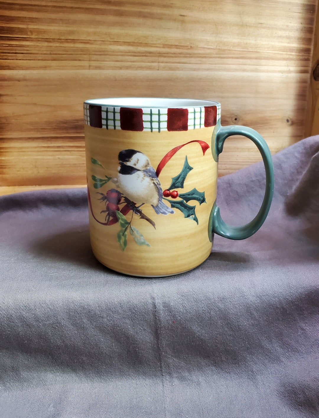 Vintage Lenox Cup Mug winter Greetings Everyday - Etsy