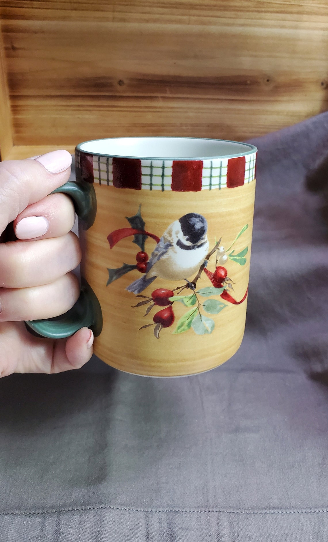 Vintage Lenox Cup Mug winter Greetings Everyday - Etsy