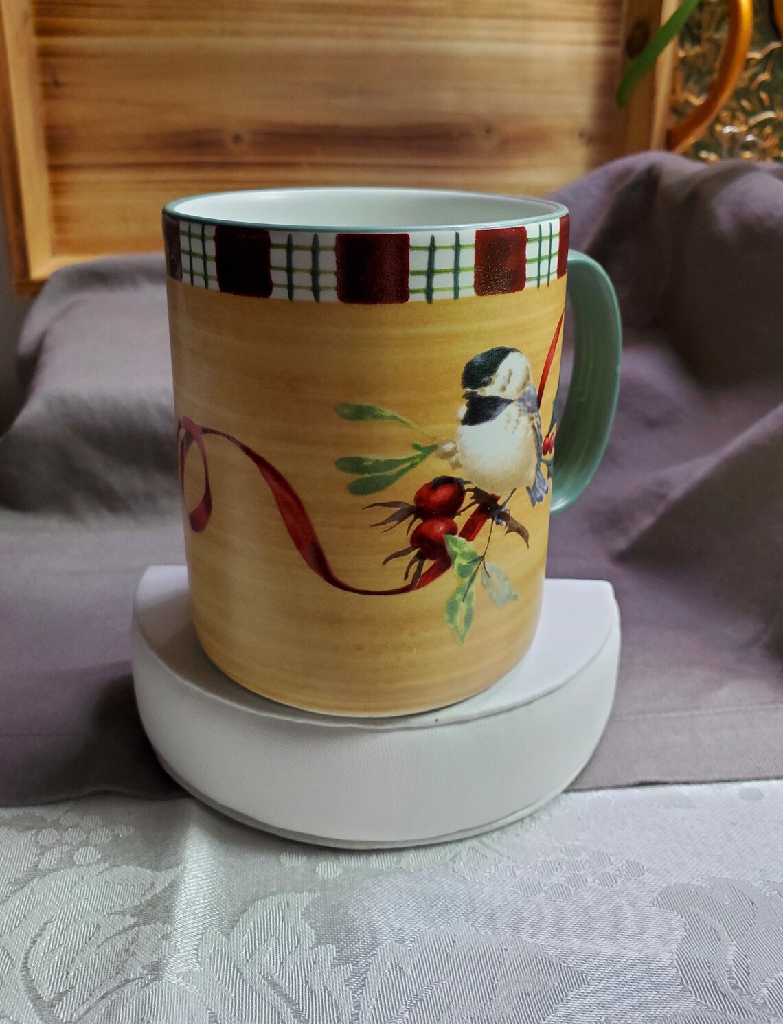 Vintage Lenox Cup Mug winter Greetings Everyday - Etsy