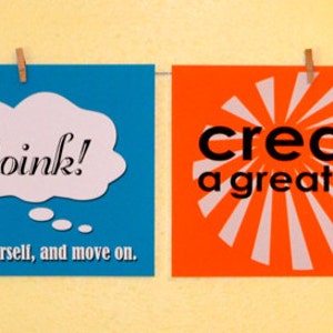 Create A Great Day Inspirational Print Poster Orange Burst Typography ...