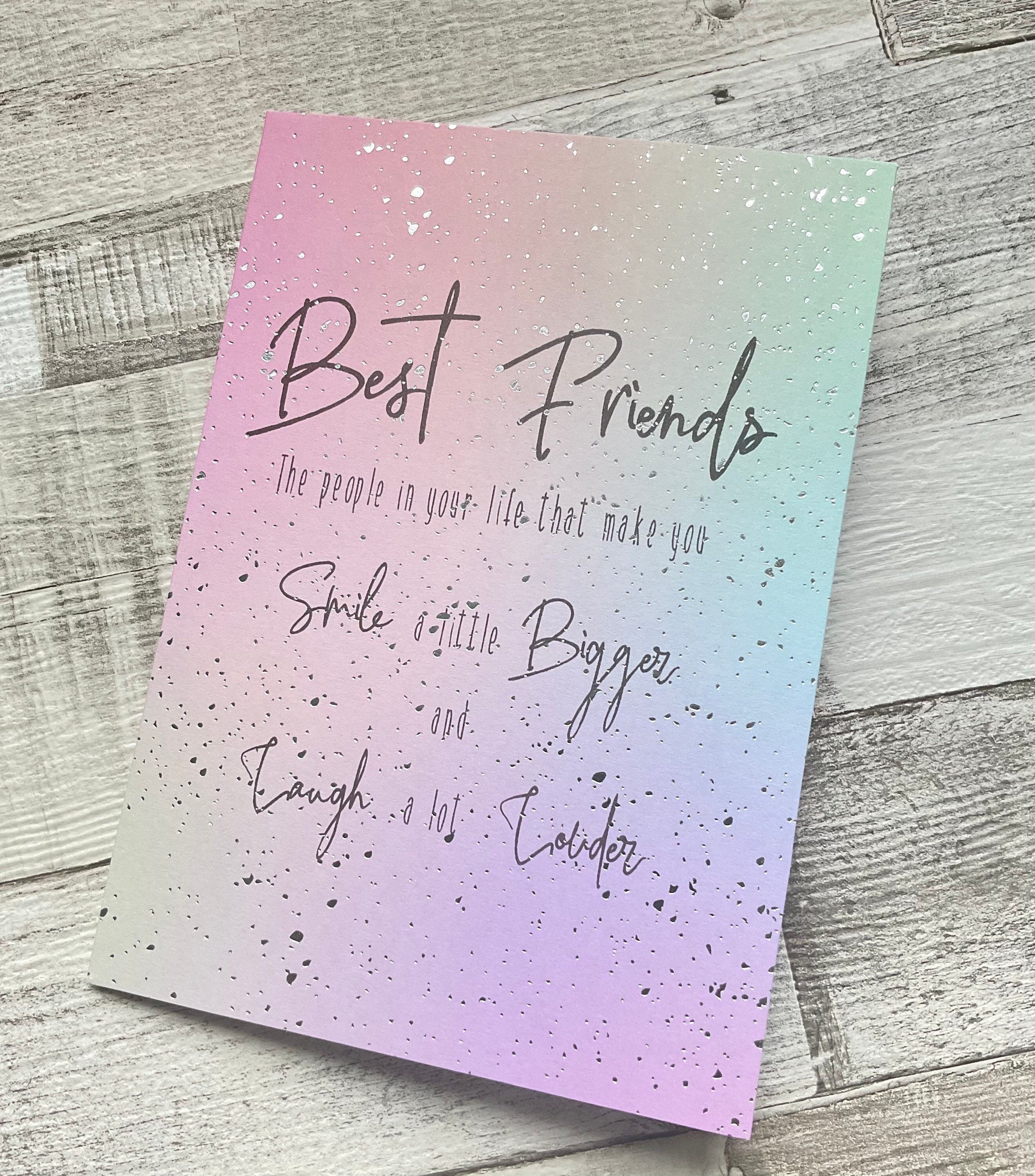 Best Friends Birthday Card Bestie Glitter Card birthday | Etsy