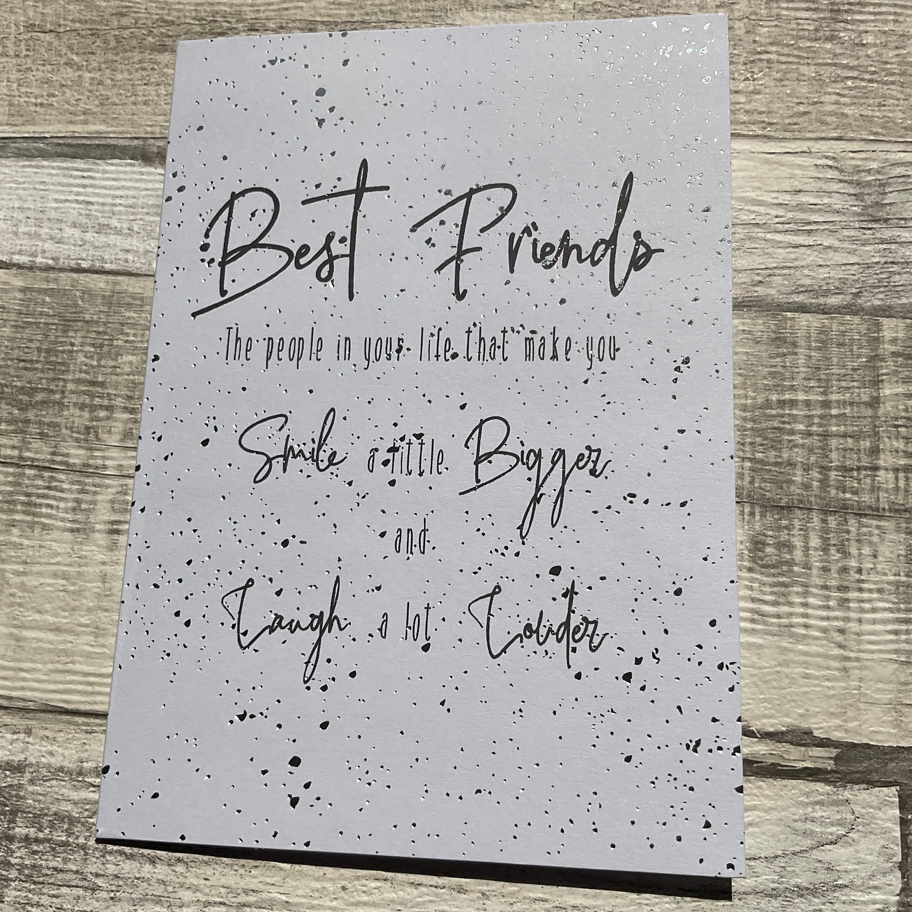 Best Friends Birthday Card Bestie Glitter Card birthday | Etsy