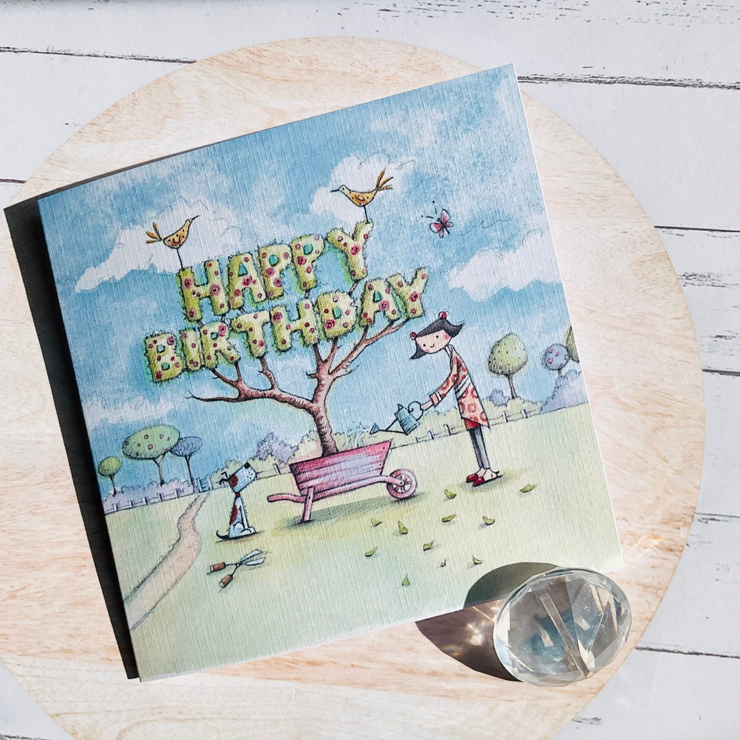 Happy Birthday Card, Tree, Gardener, Trending Now - Etsy