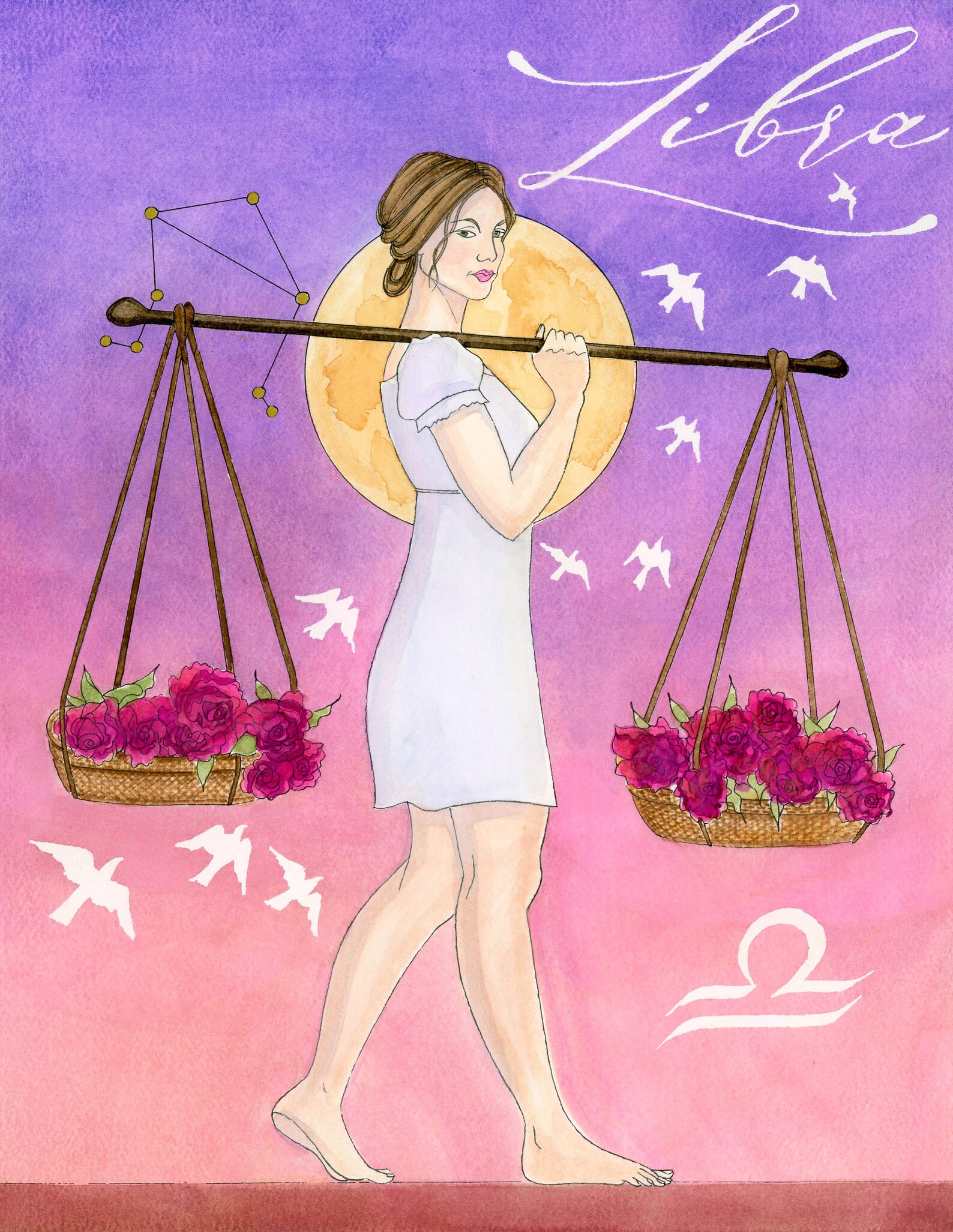 Libra Fine Art Print, Libra Astrology, Libra Zodiac, Libra Print ...