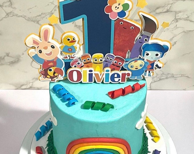 Babyfirst TV Cake Topper, Cake Topper, Personalized Cake Topper ...