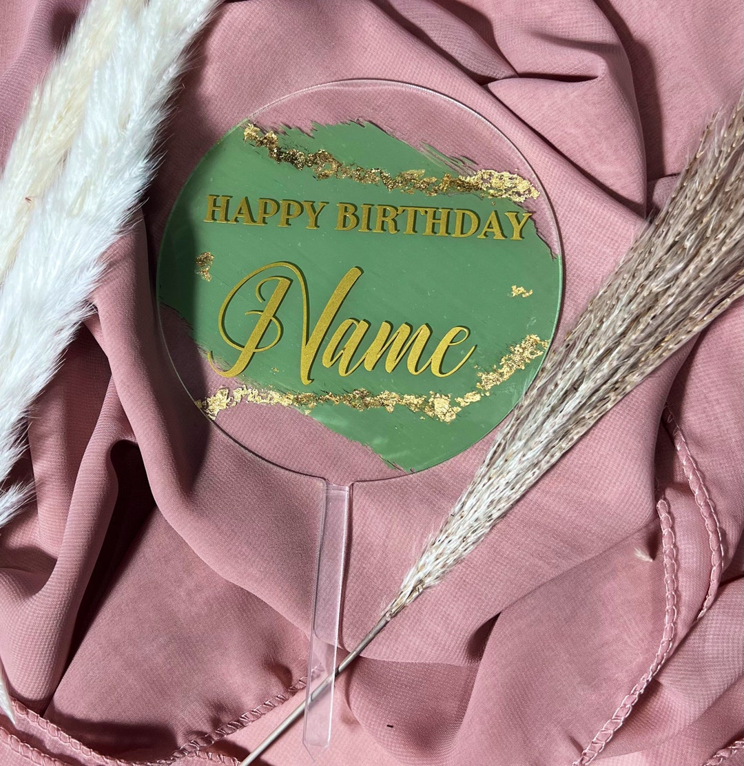 Birthday Cake Topper Cake Topper Custom Acrylic Cake Topper - Etsy