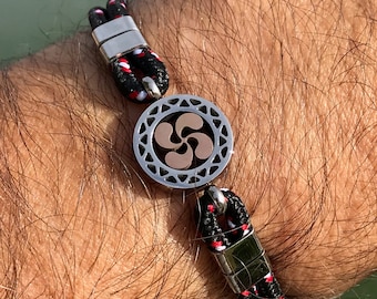 Basque Lauburu, Basque Cross Bracelet, Lauburu Bracelet, Stainless ...