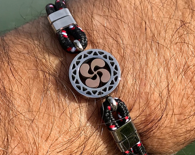 Basque Lauburu, Basque Cross Bracelet, Lauburu Bracelet, Stainless ...