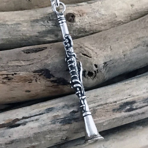 Clarinet Key Necklace Clarinet Key Pendant Clarinet - Etsy