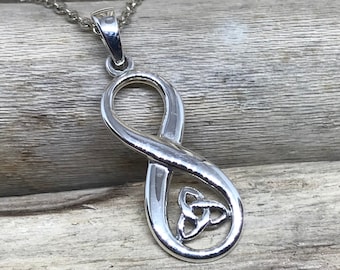 Sterling Silver Infinity Love Knot Pendant - Etsy