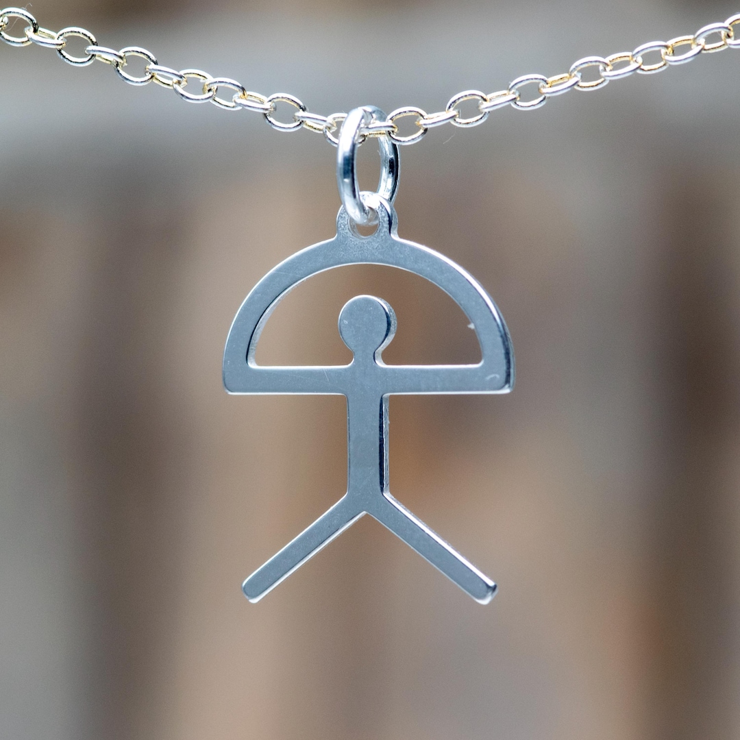Silver Almería Symbol Indalo Pendant Necklace - Etsy