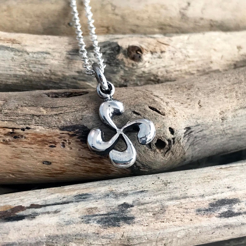 925 Sterling Silver Lauburu Basque Cross Pendant Necklace - Etsy
