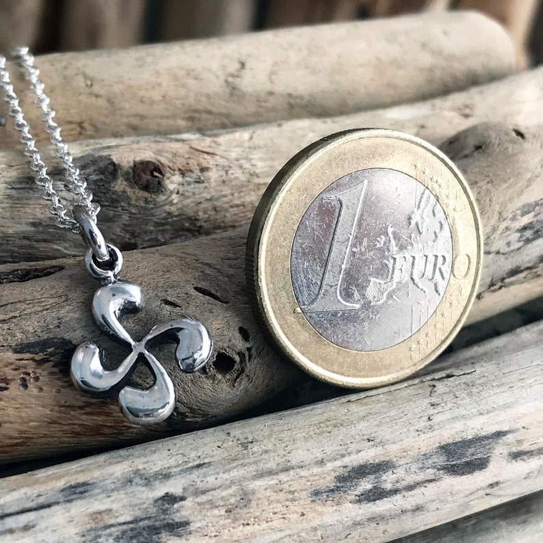925 Sterling Silver Lauburu Basque Cross Pendant Necklace - Etsy