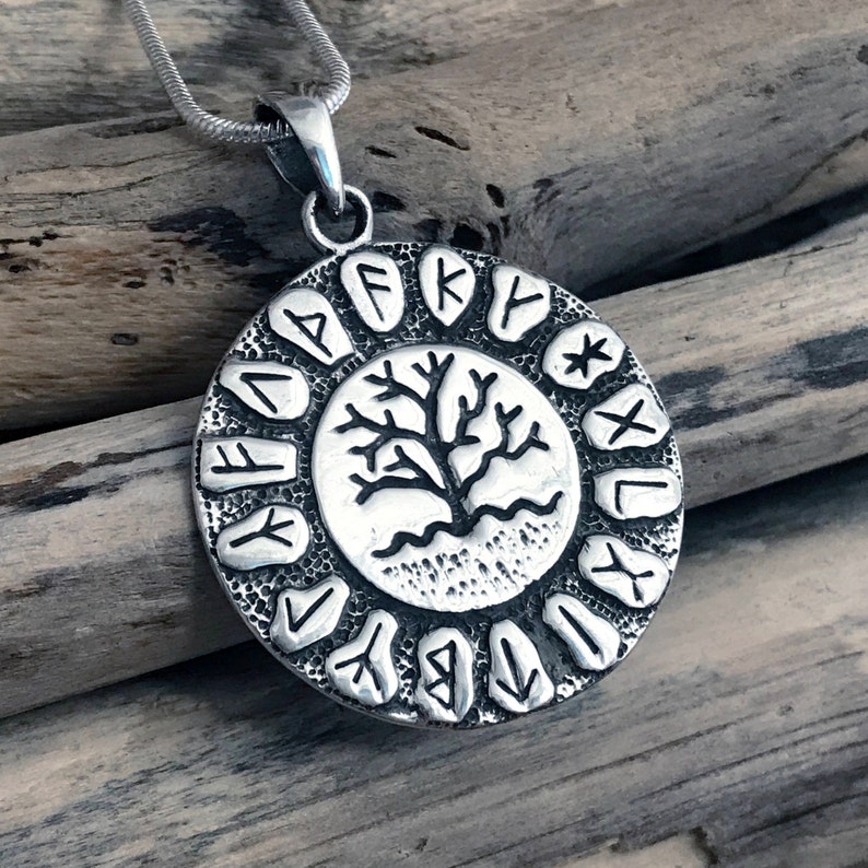 Tree of Life Viking Runes of Healing Necklace Yggdrasil Rune - Etsy