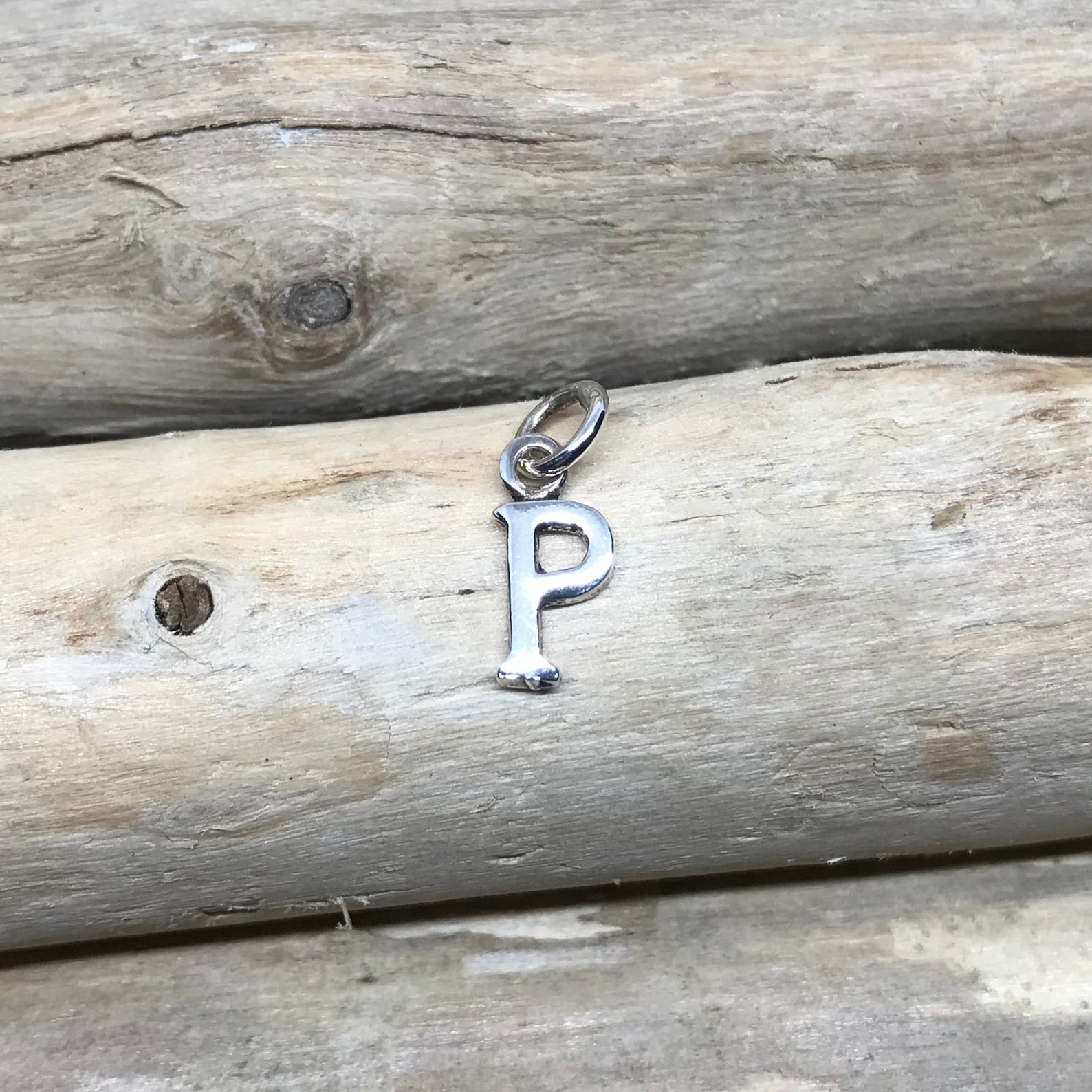 925 Sterling Silver Letter P Charm Sterling Silver P Charm - Etsy