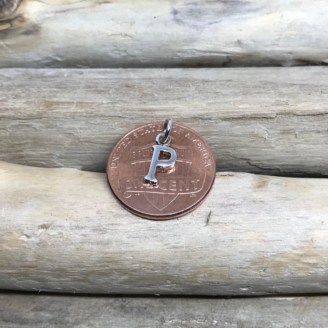 925 Sterling Silver Letter P Charm Sterling Silver P Charm - Etsy