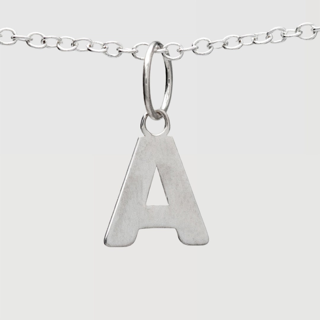 Letter A Charm, Sterling Silver A Charm, Initial Charms, Letter Charm ...