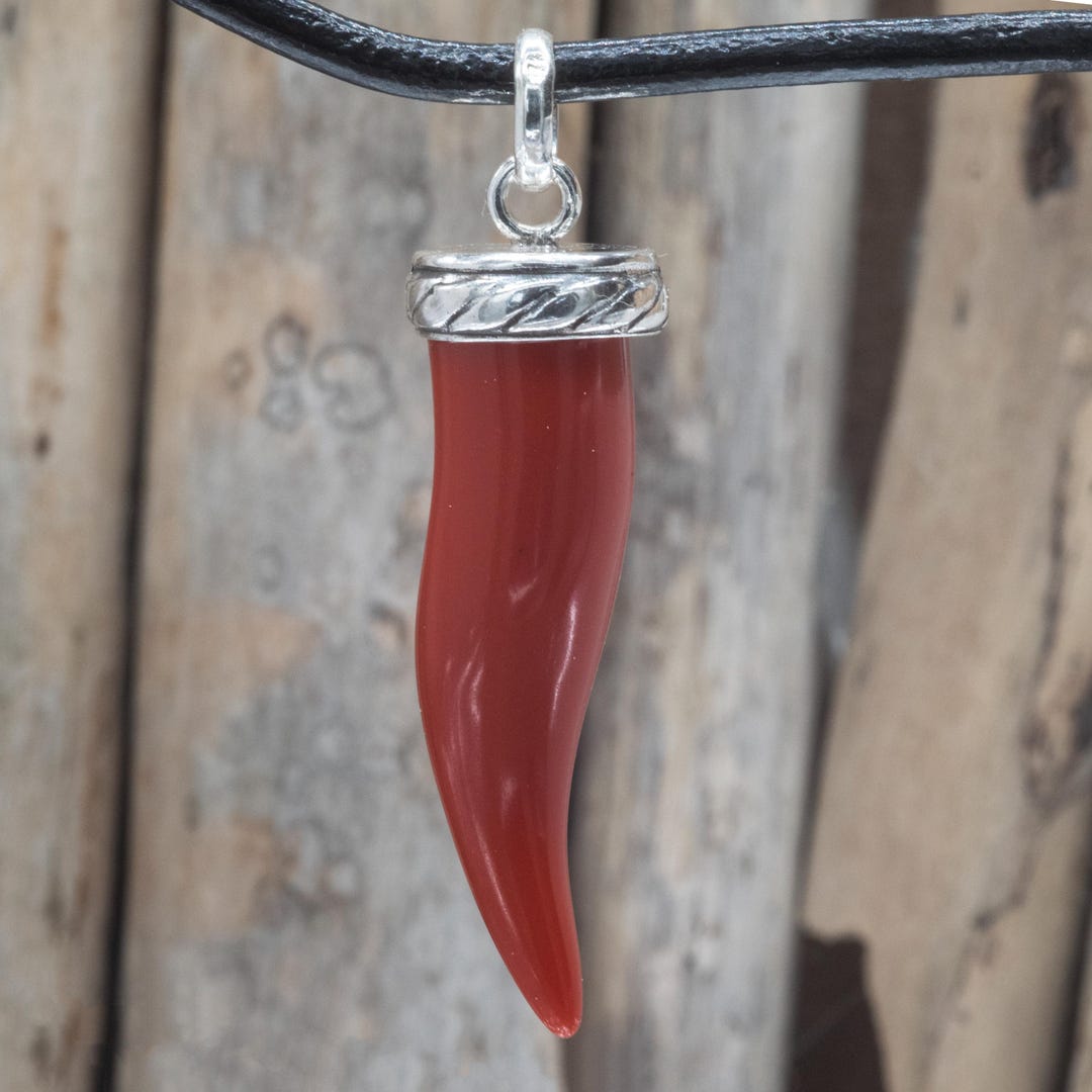 Red Horn Good Luck Italian Amulet Pendant Necklace - Etsy