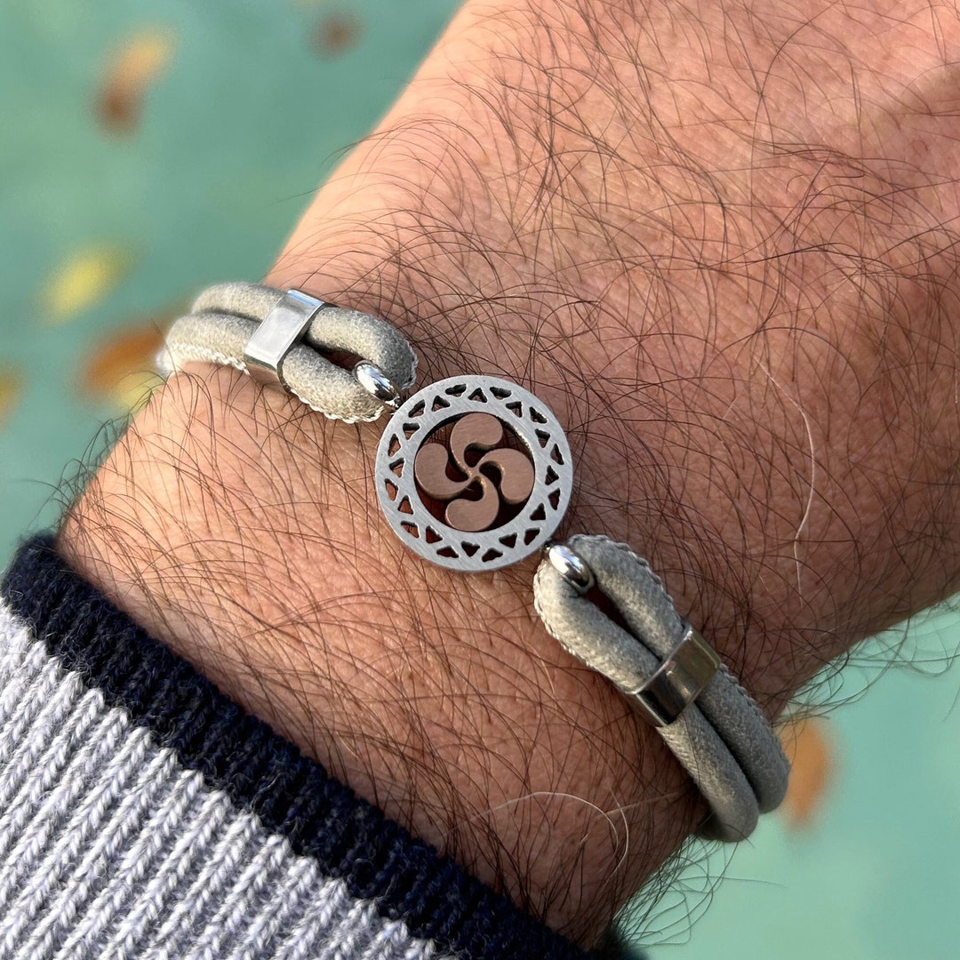 Basque Lauburu Basque Cross Bracelet Lauburu Bracelet - Etsy