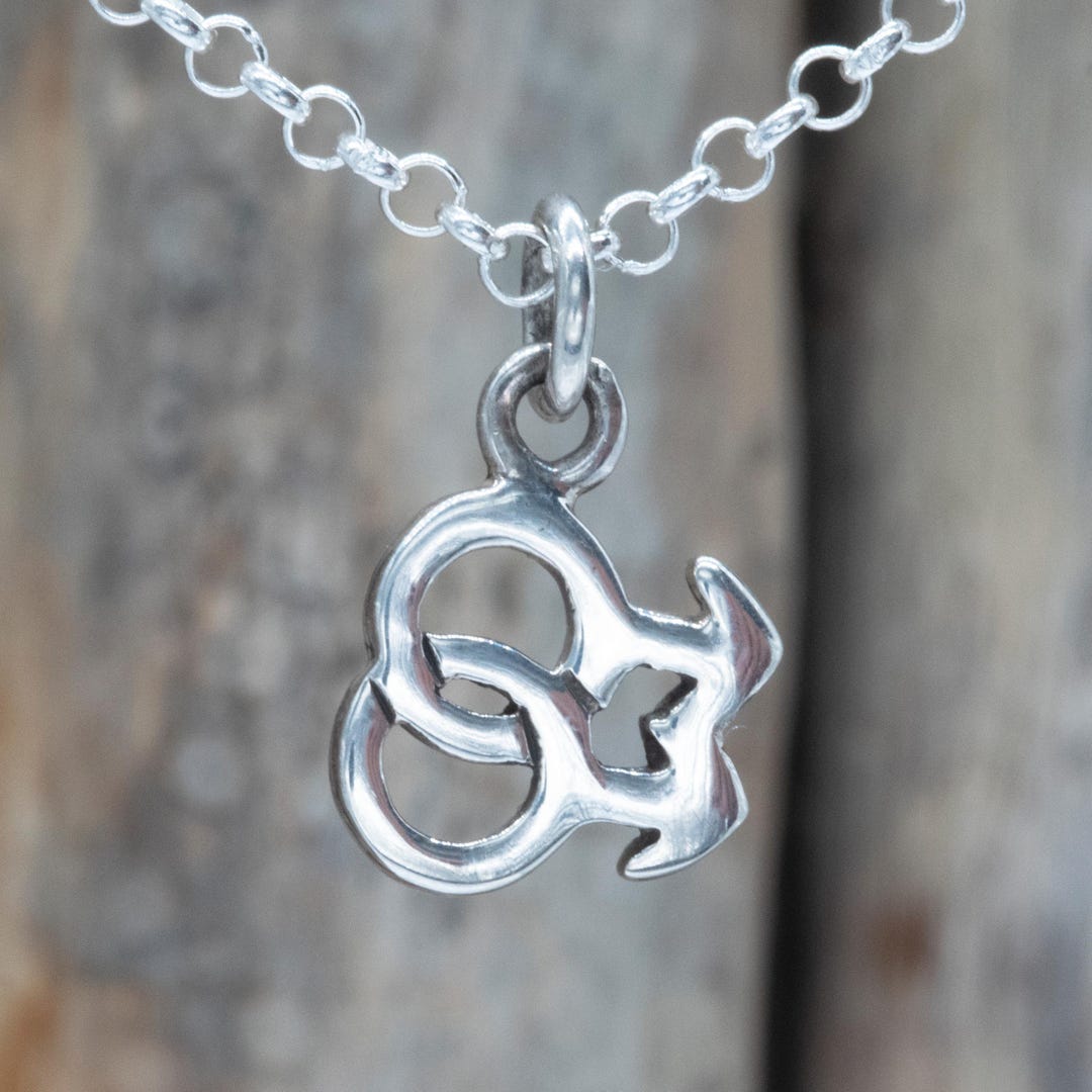 Sterling Silver Double Male Mars Symbol Pendant | Gay Pride Necklace ...