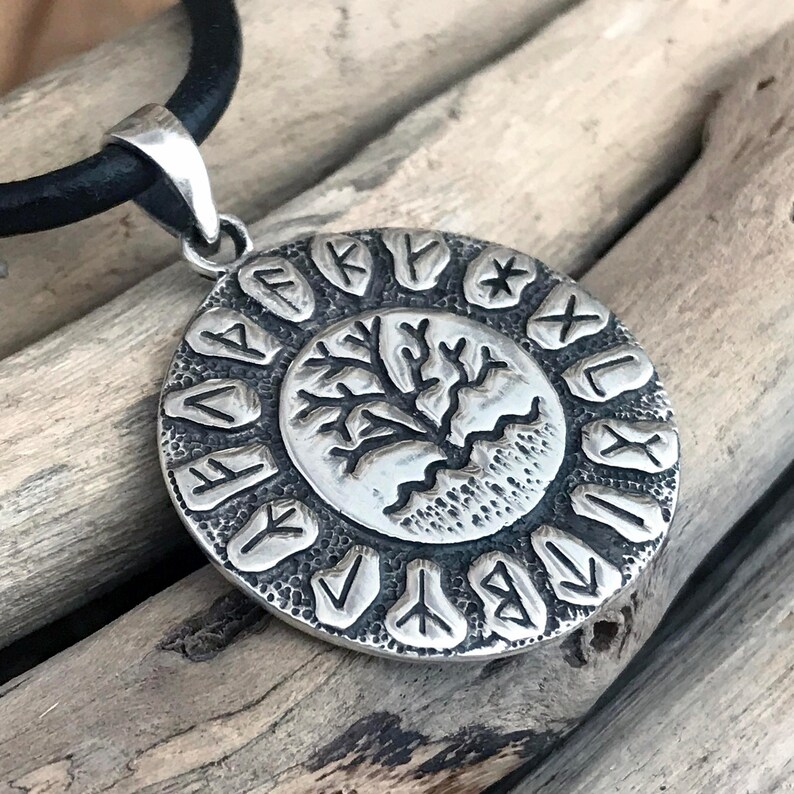Tree of Life Viking Runes of Healing Necklace Yggdrasil Rune - Etsy