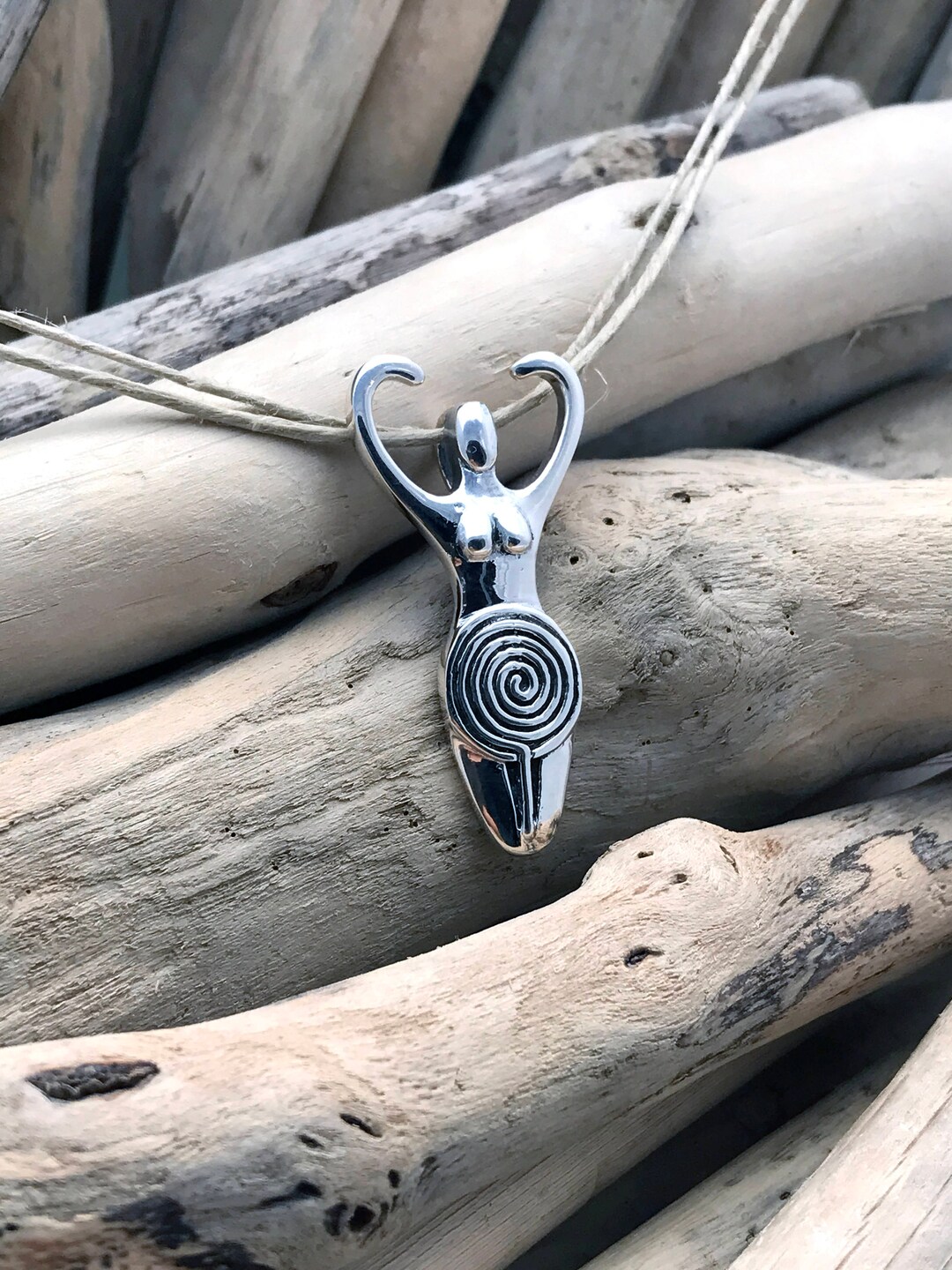 Silver Goddess Pendant Silver Goddess Necklace Goddess of - Etsy