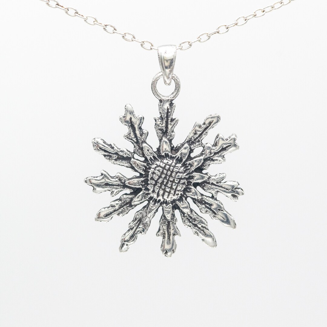 Sterling Silver Eguzkilore Pendant | Basque Flower of the Sun Amulet ...