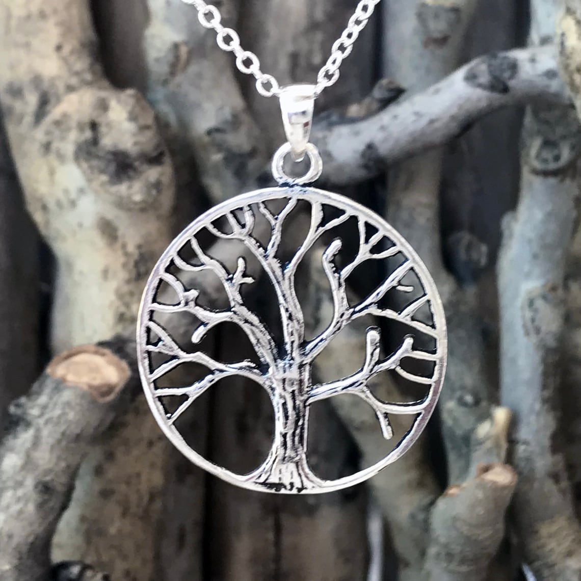 Sterling Silver Tree of Life Necklace Silver Tree of Life | Etsy