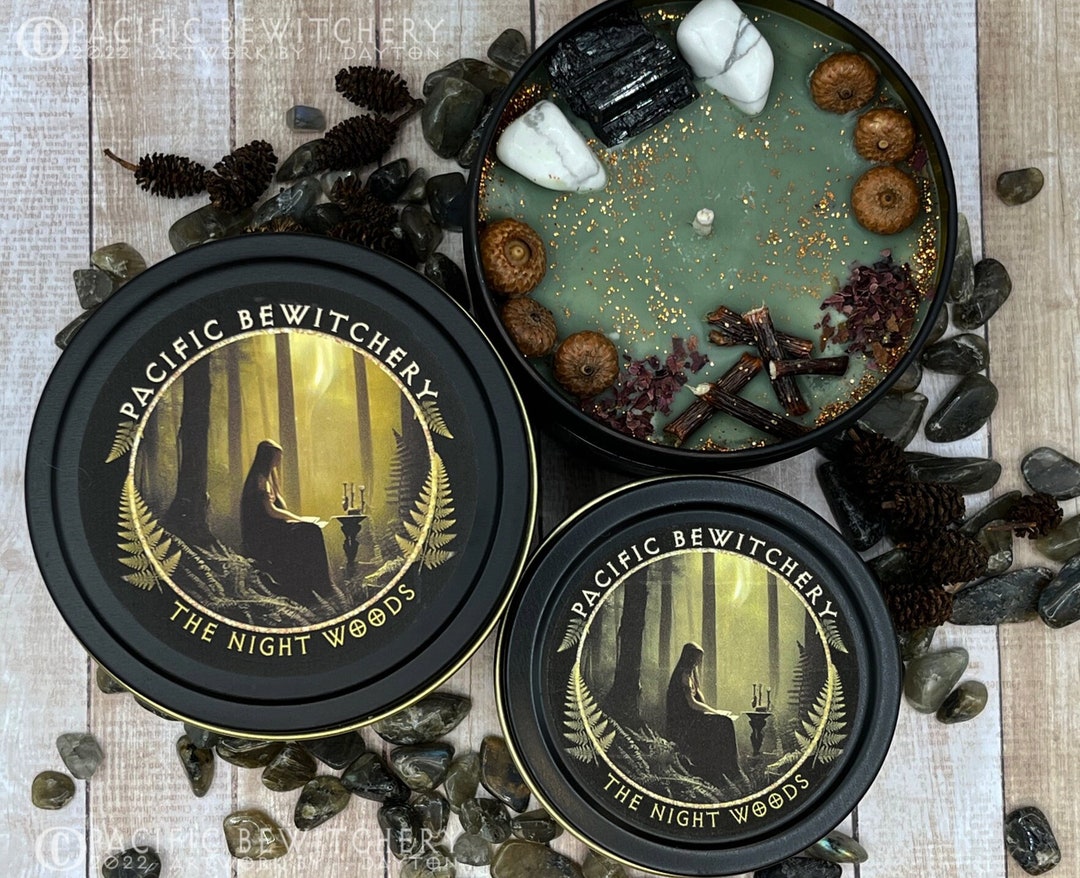 NIGHT WOODS Artisan Candle, Vegan, Intention, Witchy, Ritual, Folklore ...