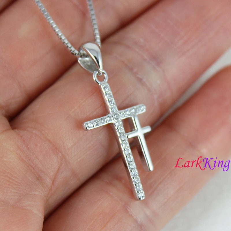 Double Cross Necklace - Etsy