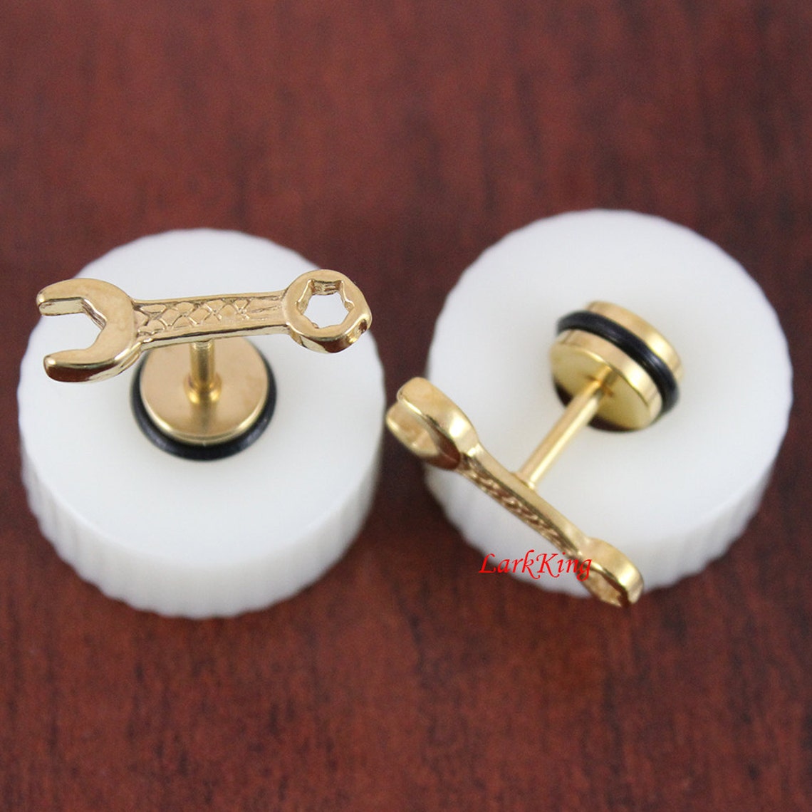 Wrench Stud Earrings Tool Stud Earrings Black Stud Earrings - Etsy