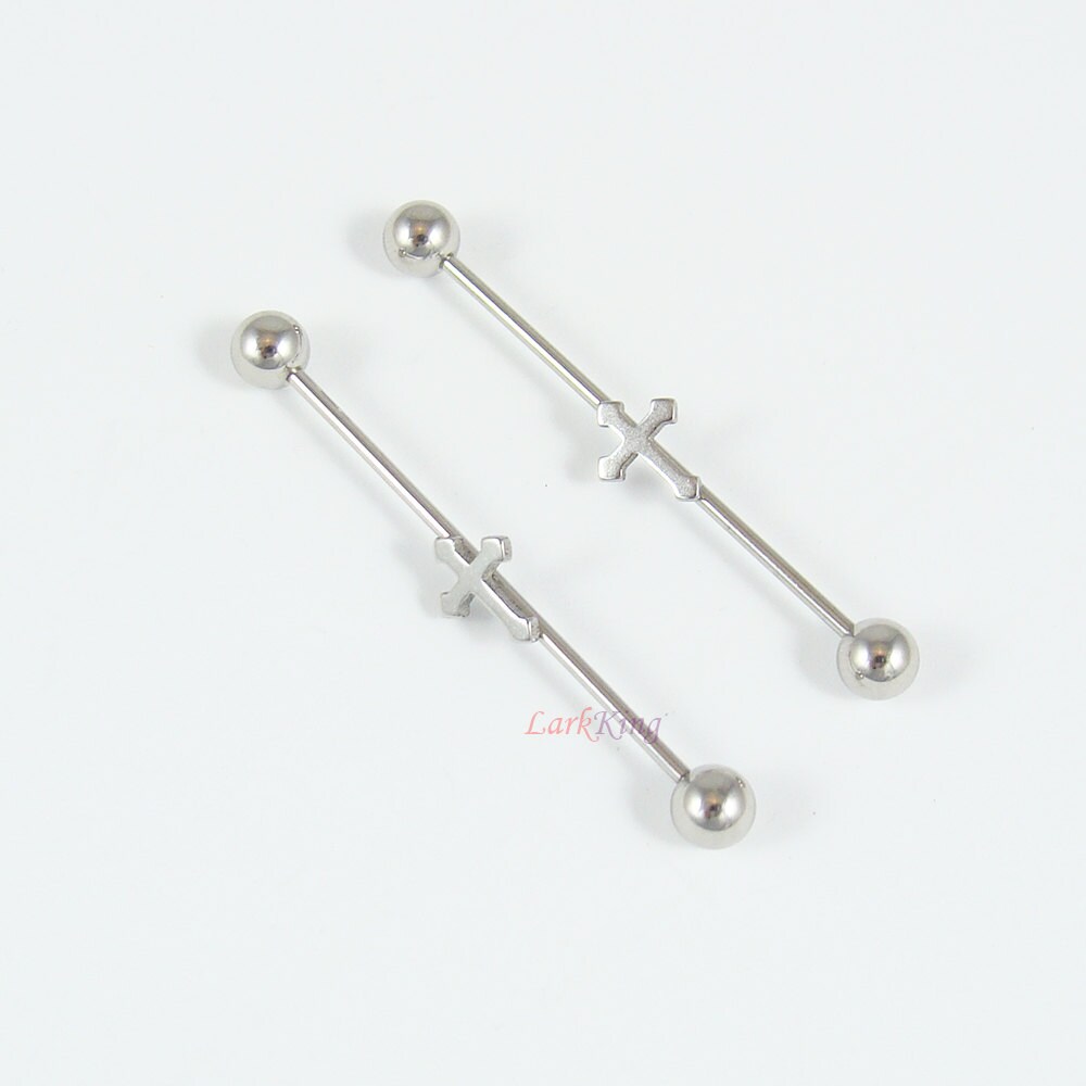 Double Ear Piercing Studs Cross Stud Earrings Two Ear - Etsy
