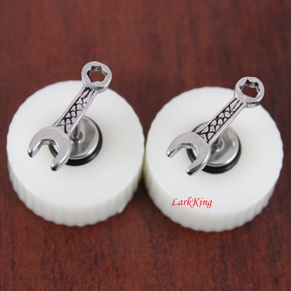 Wrench Stud Earrings Tool Stud Earrings Black Stud Earrings - Etsy