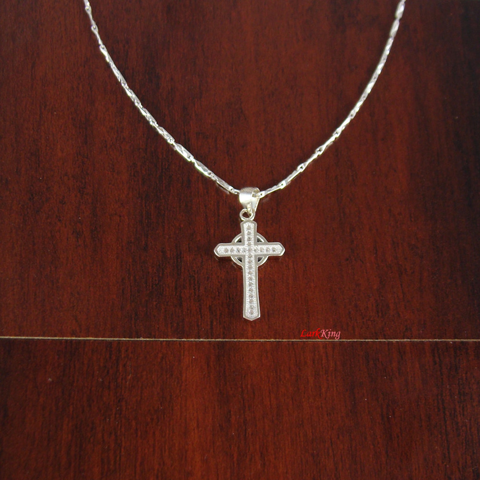 Sterling Silver Cross Cross Necklace Sterling Cross Celtic | Etsy