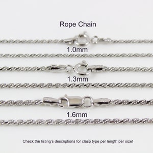 925 Sterling Silver Necklace Chain, Chain Necklace, Silver Necklace for ...