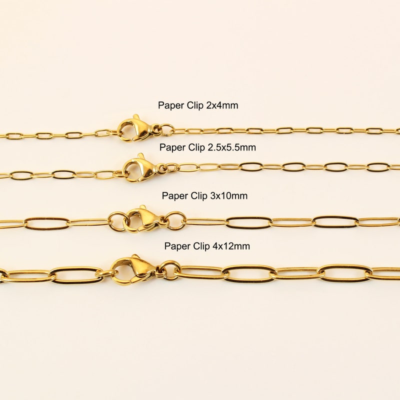Gold Paper Clip Necklace - Etsy