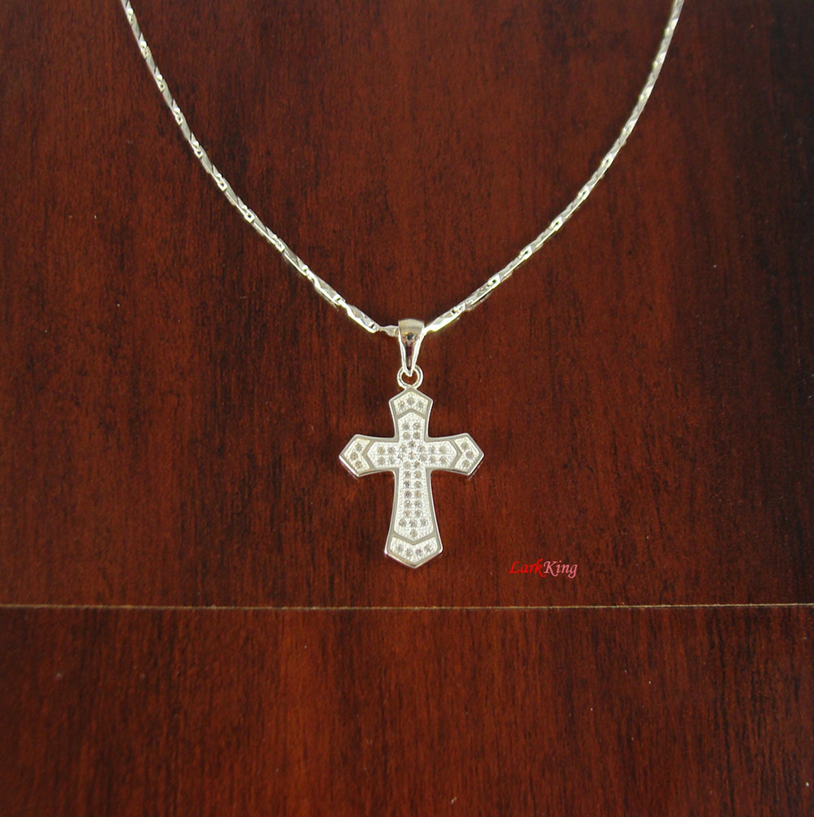Sterling Silver Cross Necklace Silver Necklace Silver Cross - Etsy