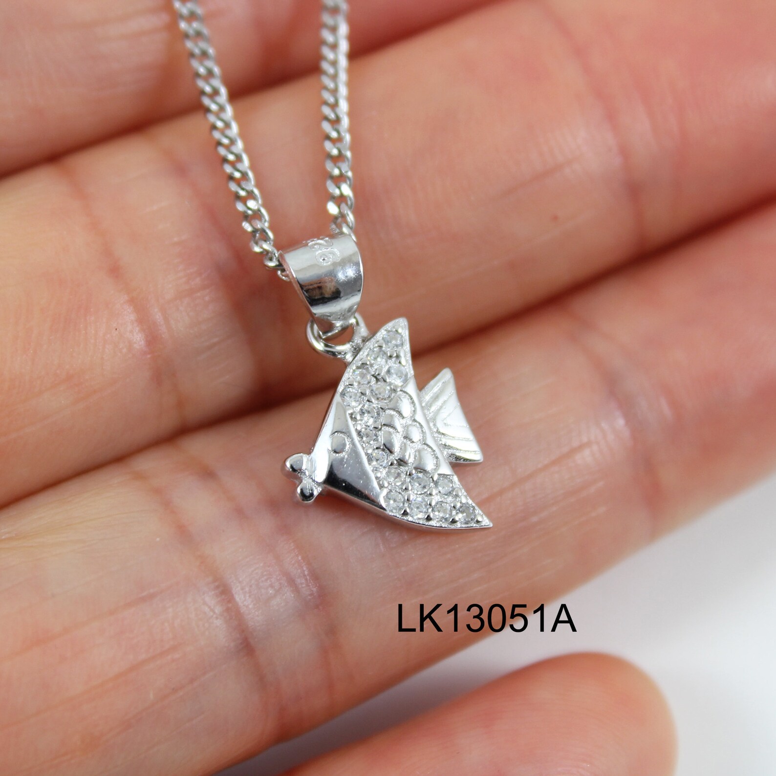 Sterling Silver Small Tropical Fish Necklace Nature Aquarium - Etsy