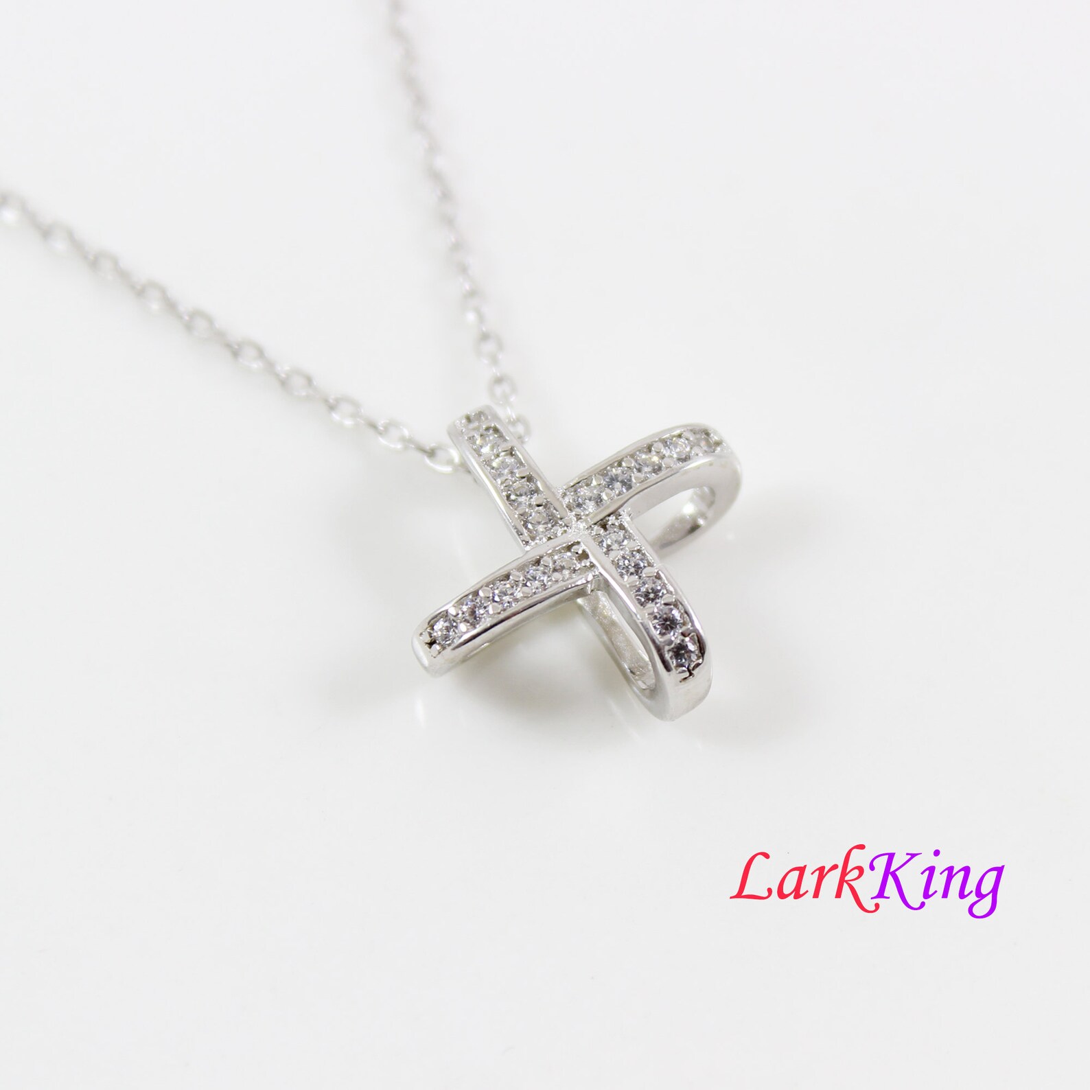 Sterling Silver Cross Necklace Small Cross Necklace Art - Etsy