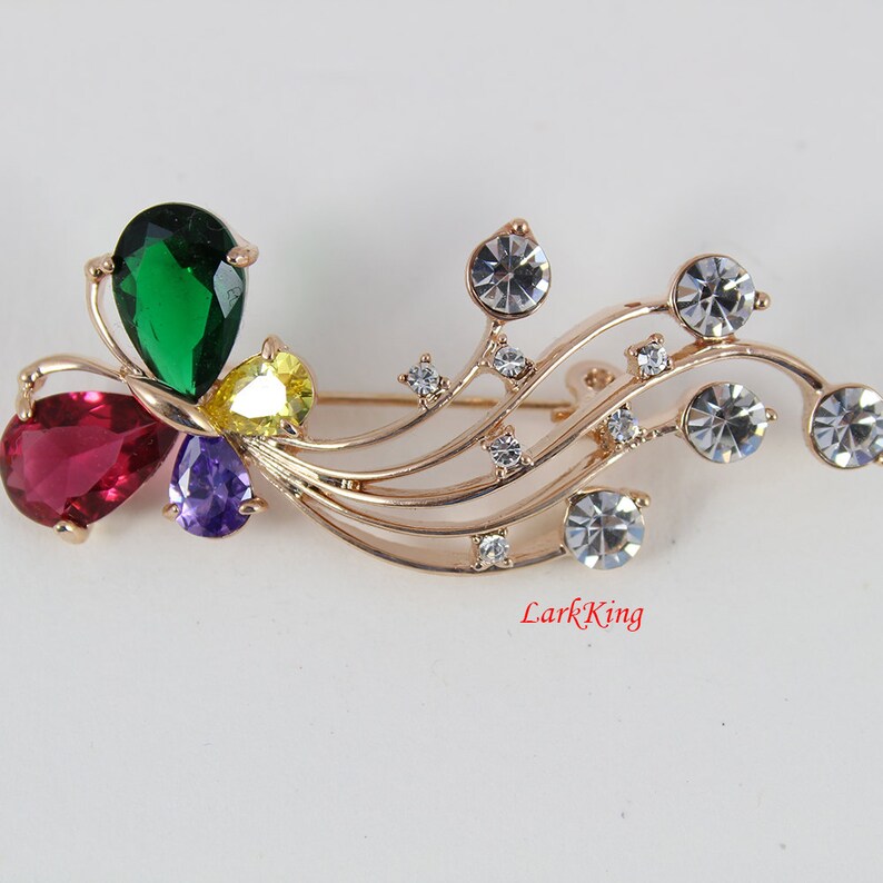 Brooch Butterfly Brooch Crystal Brooch Unique Brooch Women - Etsy