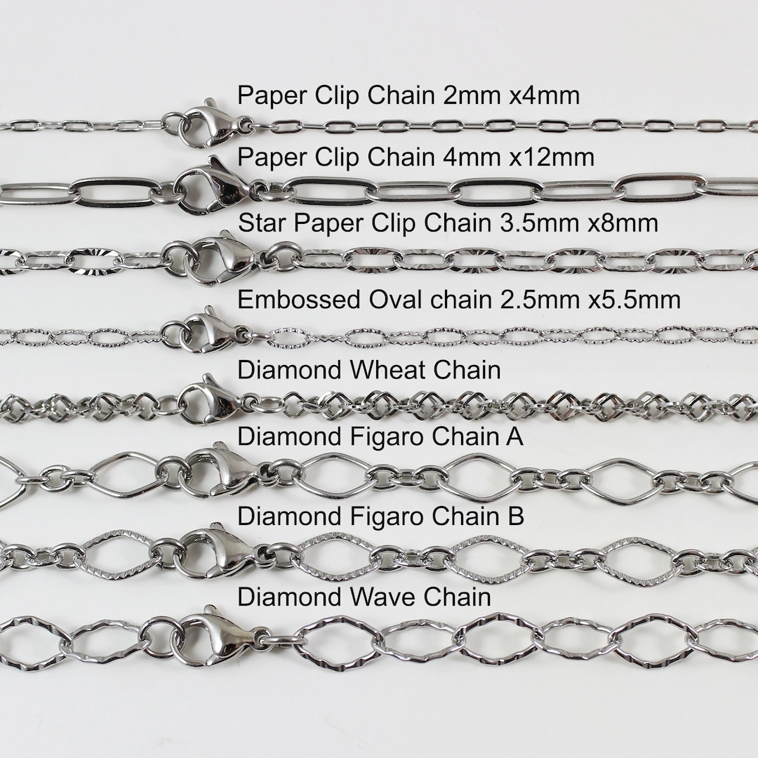 Stainless Steel Chain Necklace, Assorted Necklace Chains, Necklace ...