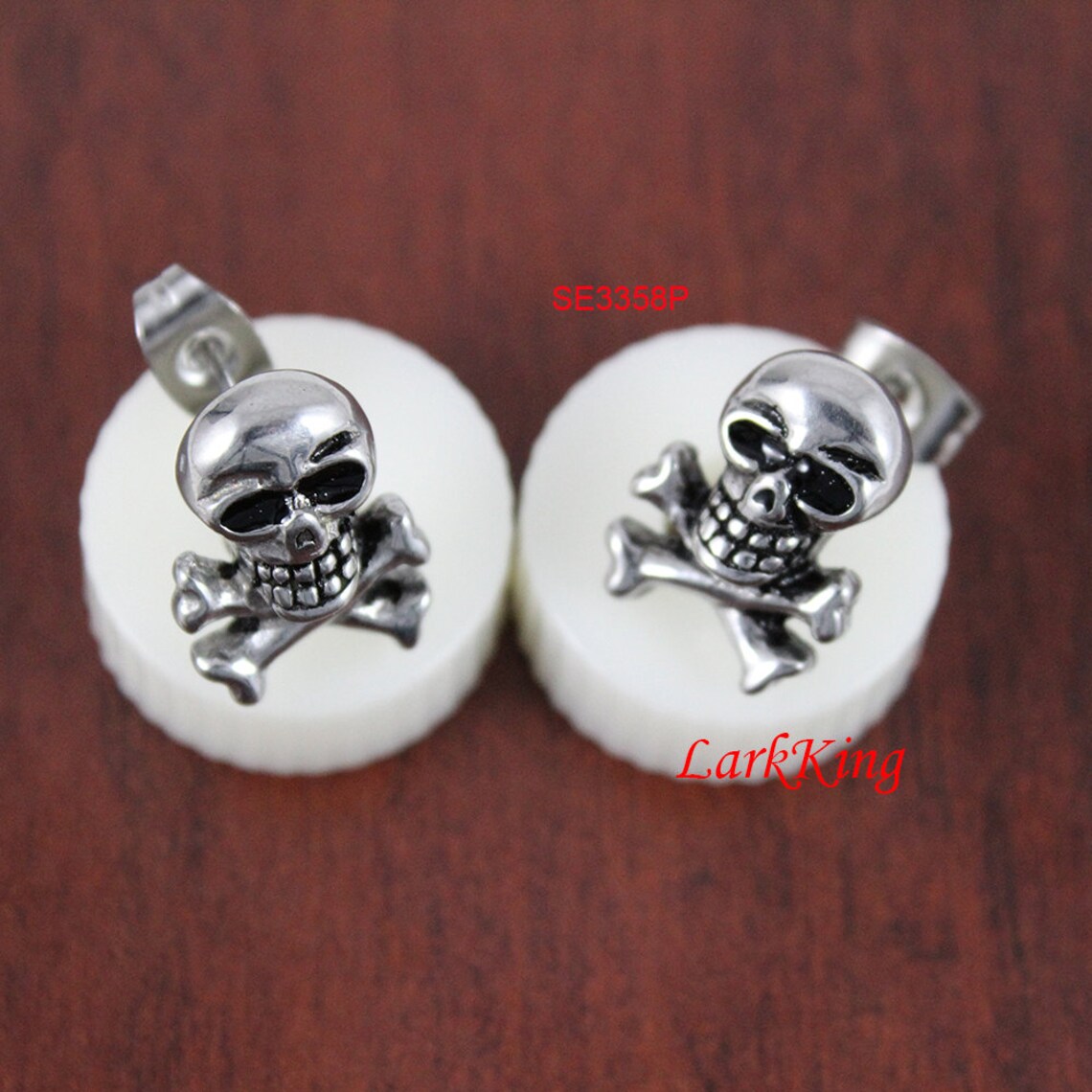 Pirate Earrings Stainless Steel Pirate Skull Stud Earrings - Etsy