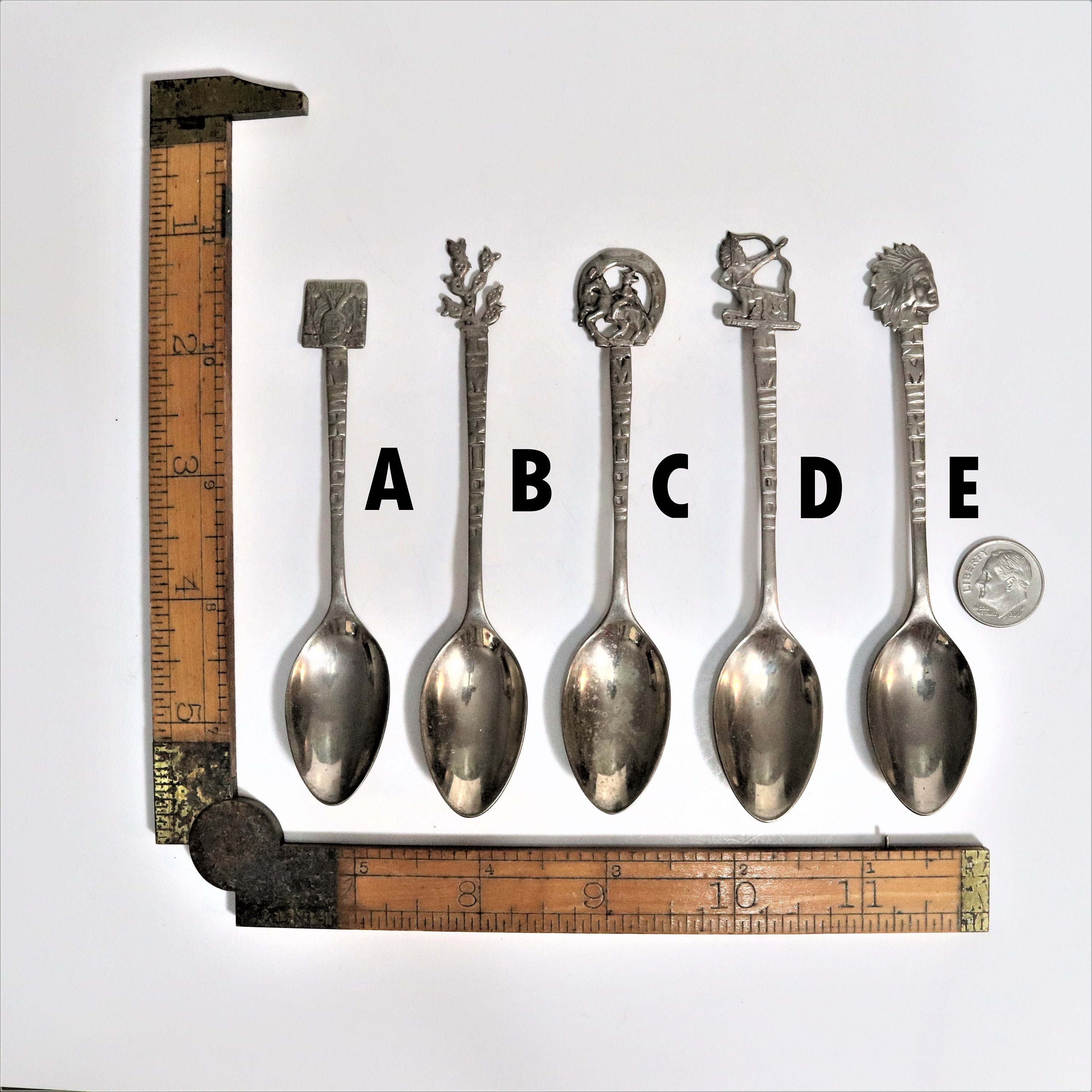 Vintage Silver Souvenir Spoons From Mexico in 825 Silver. Featuring ...