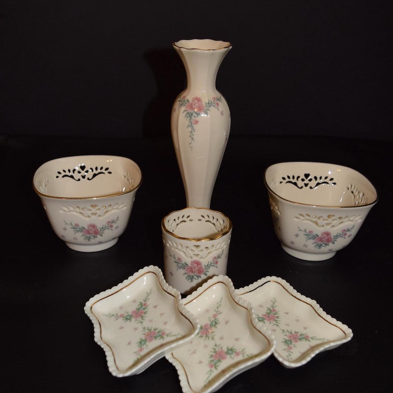 Pink Lenox Candy Bowl - Etsy