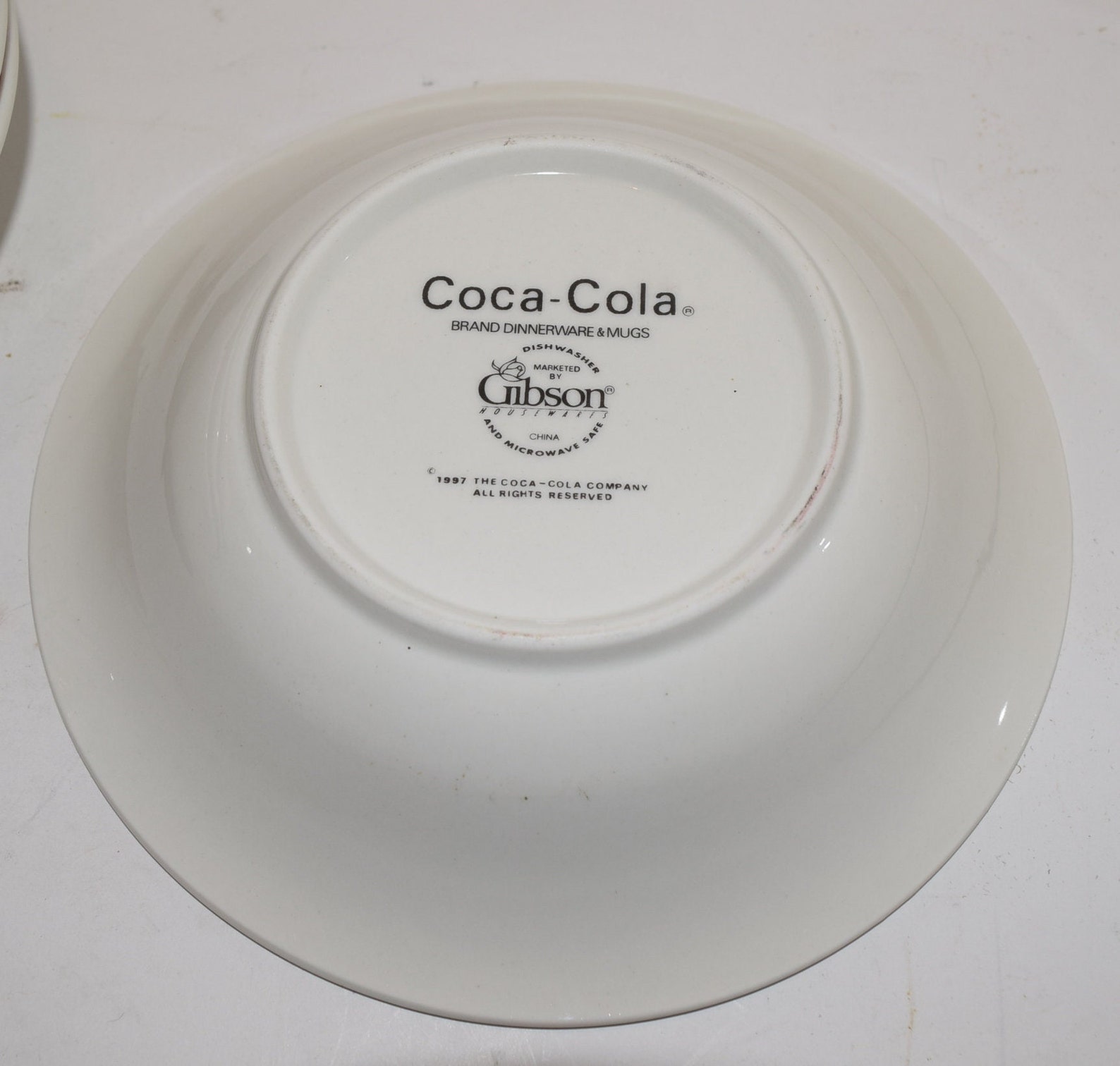 Set of 4 Coca-cola Plate Dinnerware White Logo Coke Checkered - Etsy