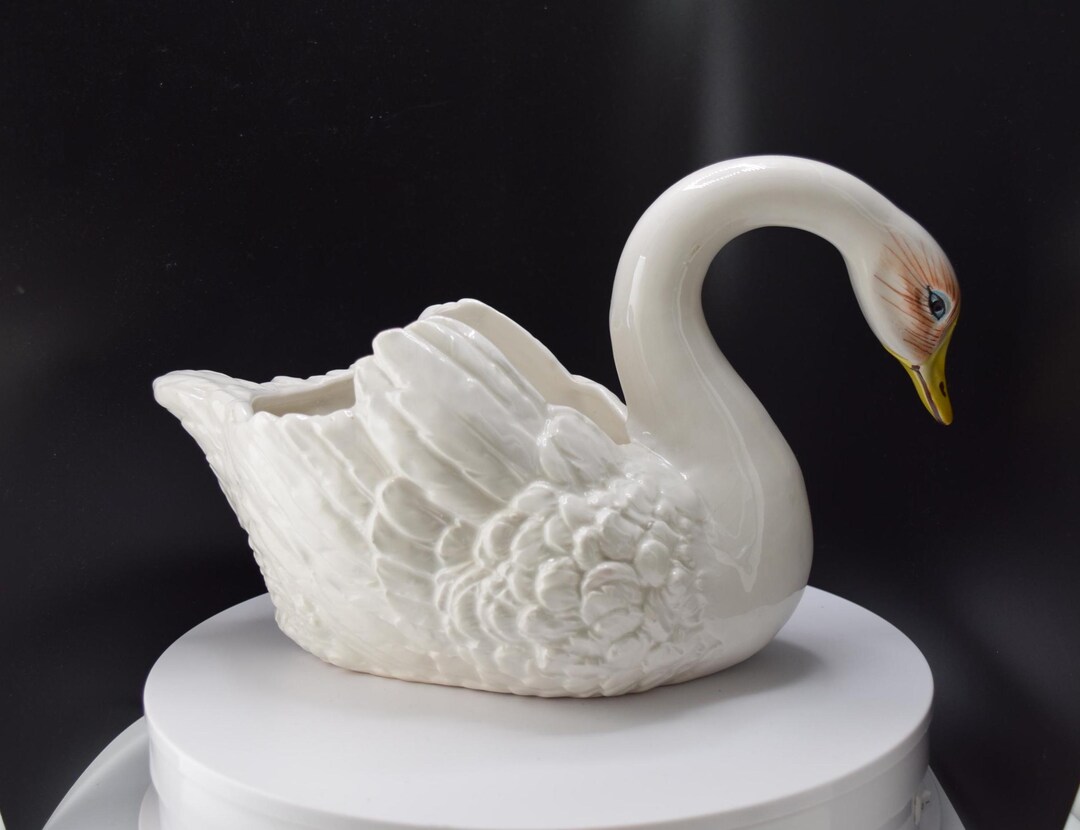 Italian White Swan Marked Neiman Marcus Made in Italy "k362" White ...