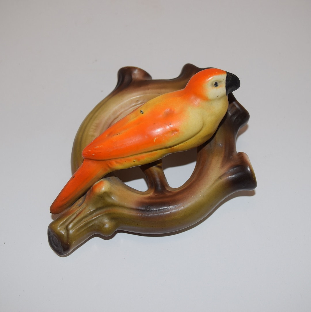 Retro Stamped Czechoslovakia Bird Wall Pocket Home Decor Circa 1940s ...