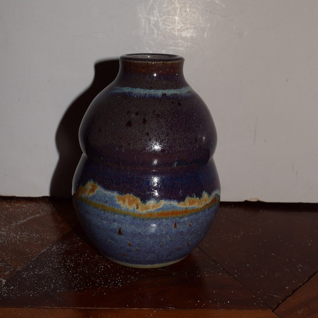 Mid-century Modern Bulbous Vase Cecil Gib Strawn Signed Pottery Studio ...