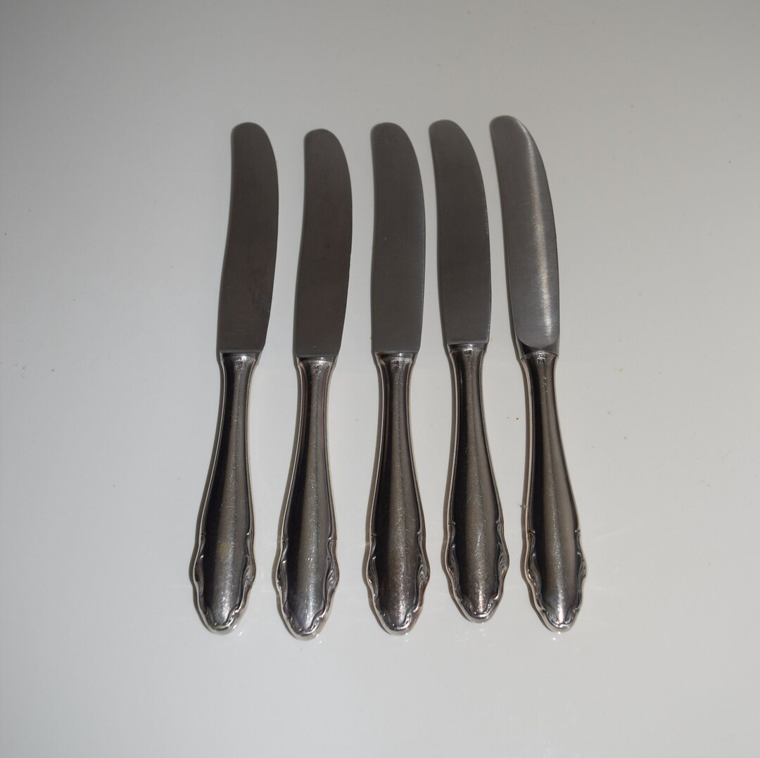 WMF Friodur Silverplate 90 Dinner KNIVES 8 Smooth Edge German J A ...