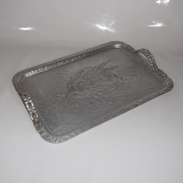 Floral Metal Tray - Etsy